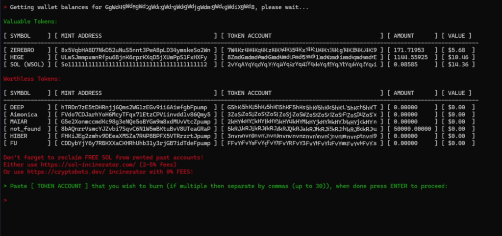 Sol Incinerator Reclaim Your Sol For Free Cryptobotsdev 8637