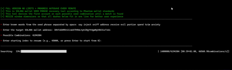 Solana SEED PHRASE Recovery Restore Tool - Cryptobots.DEV